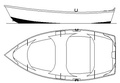 V-Bottom Dingy 10. [V10] General purpose vee bottom type dinghy. Oars ...