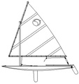 Moonfish 14. [MF14] A lateen rigged board boat