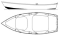 V-Bottom Dingy 12. [V12] General purpose vee bottom type dinghy. Oars ...