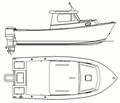 Pilot 21. [P21] A larger version of P19, the vee hull version of HM19